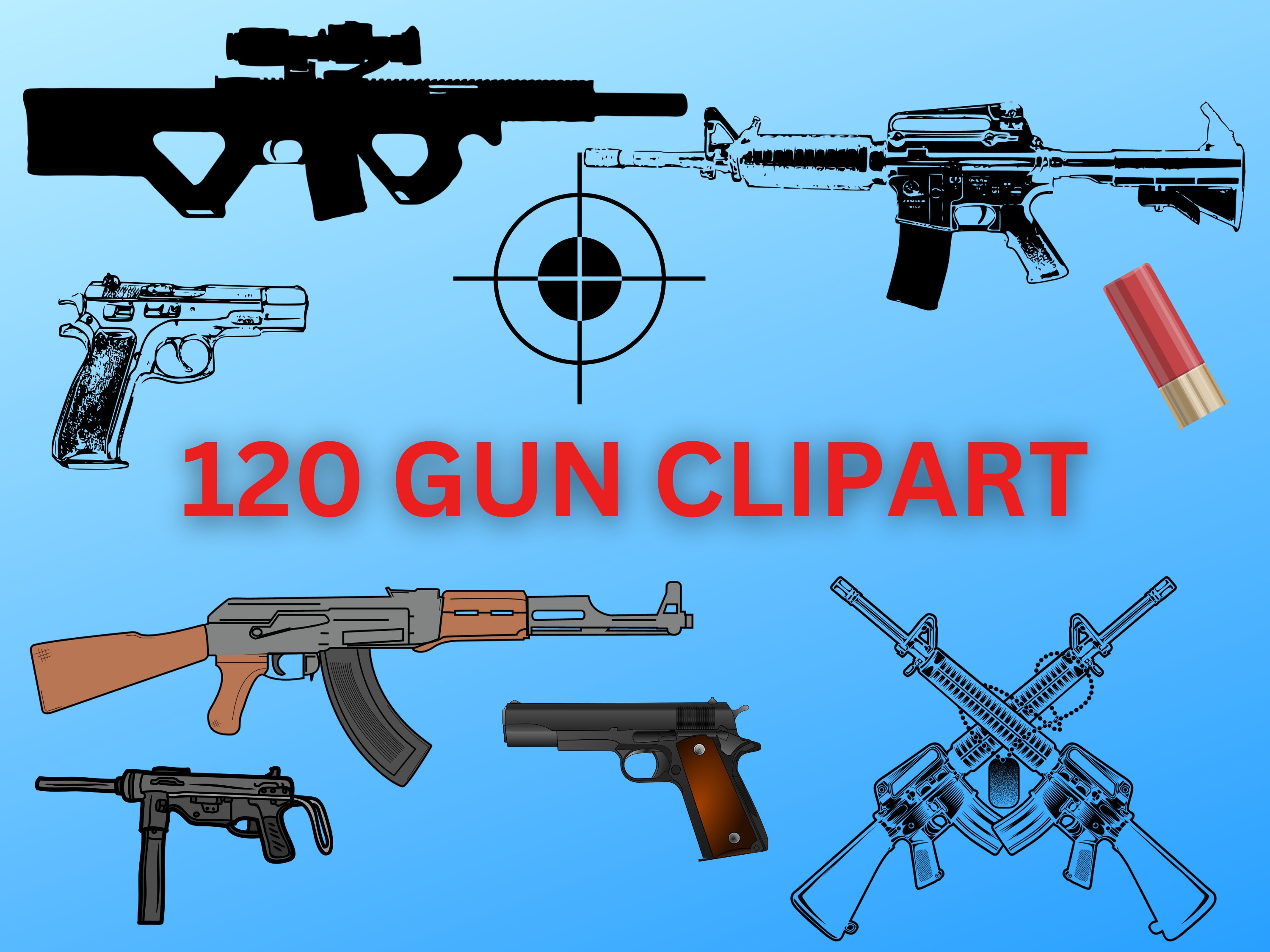 120 Gun Clipart PNG Images With Transparent Backgrounds Gun Pngs Clip ...