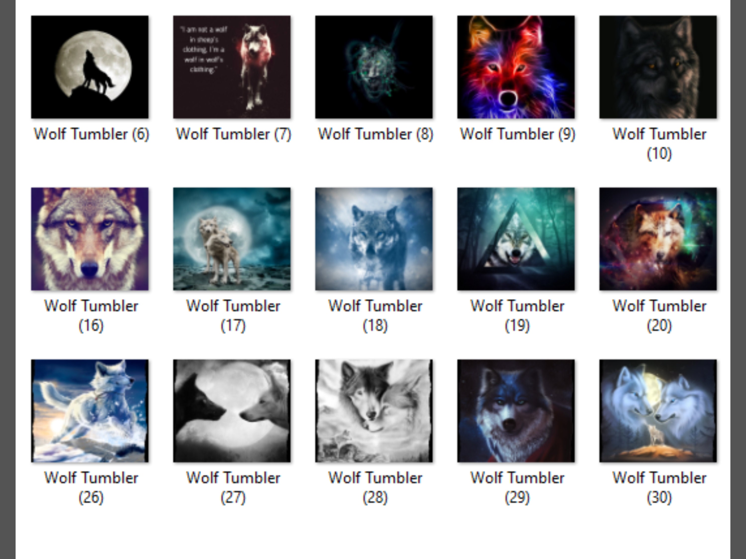 34 Wolf Tumbler Wrap Designs - Tumbler Design Pngs - Wolves - Wolf ...