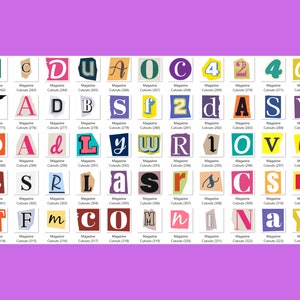 400 Magazine Cut-outs - Letters and Numbers - PNG Images With ...
