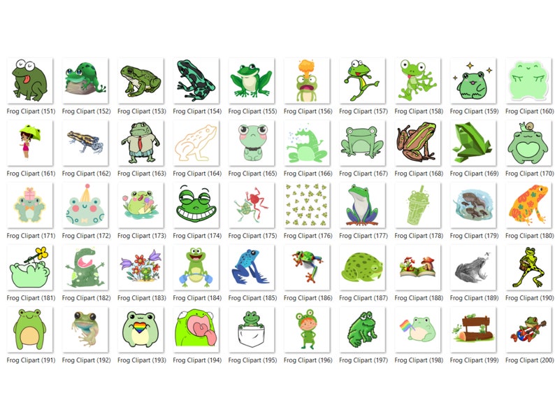 350 Frog Clipart Designs PNG Images With Transparent Backgrounds Cute ...
