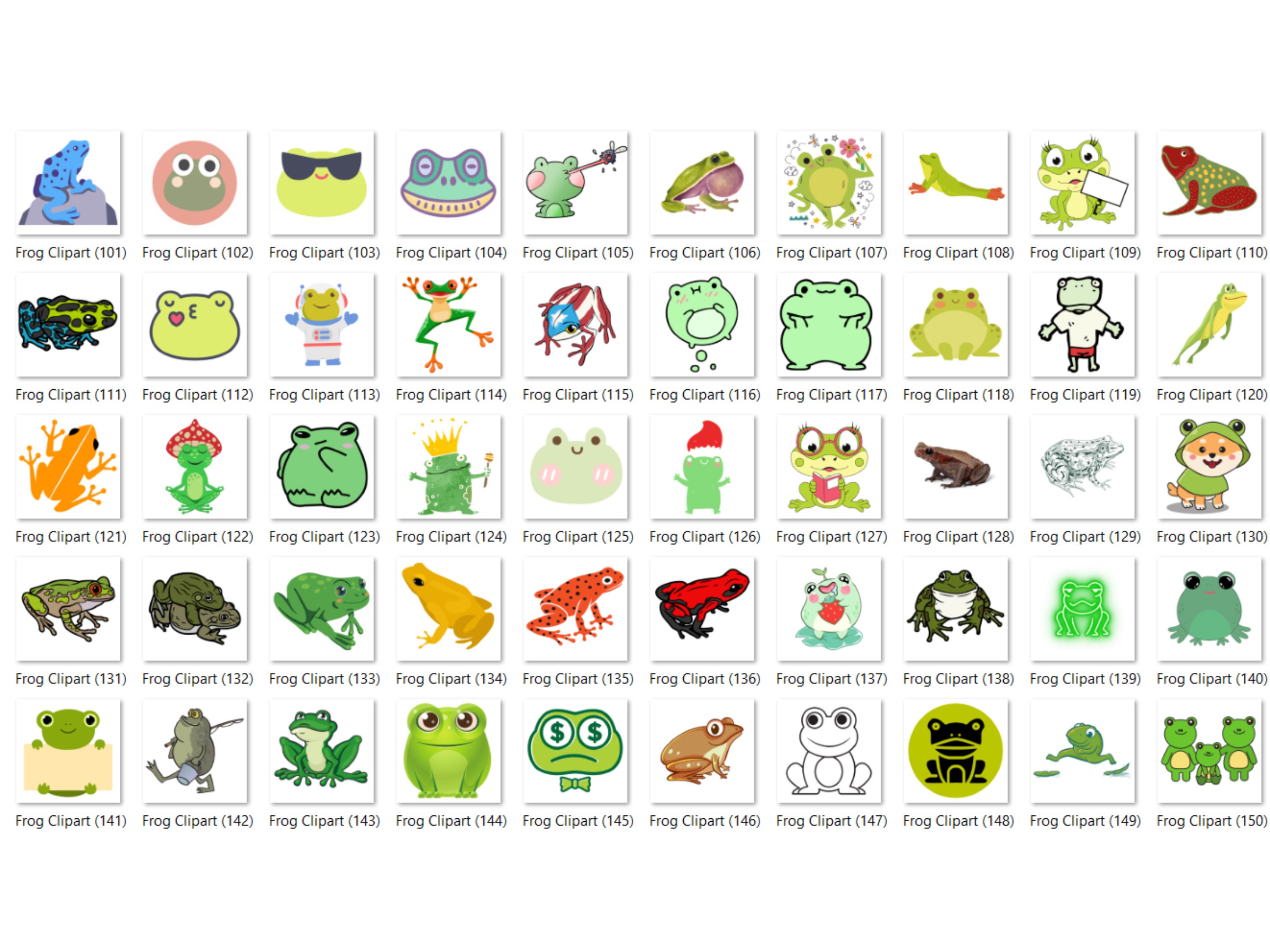 350 Frog Clipart Designs PNG Images With Transparent Backgrounds Cute ...