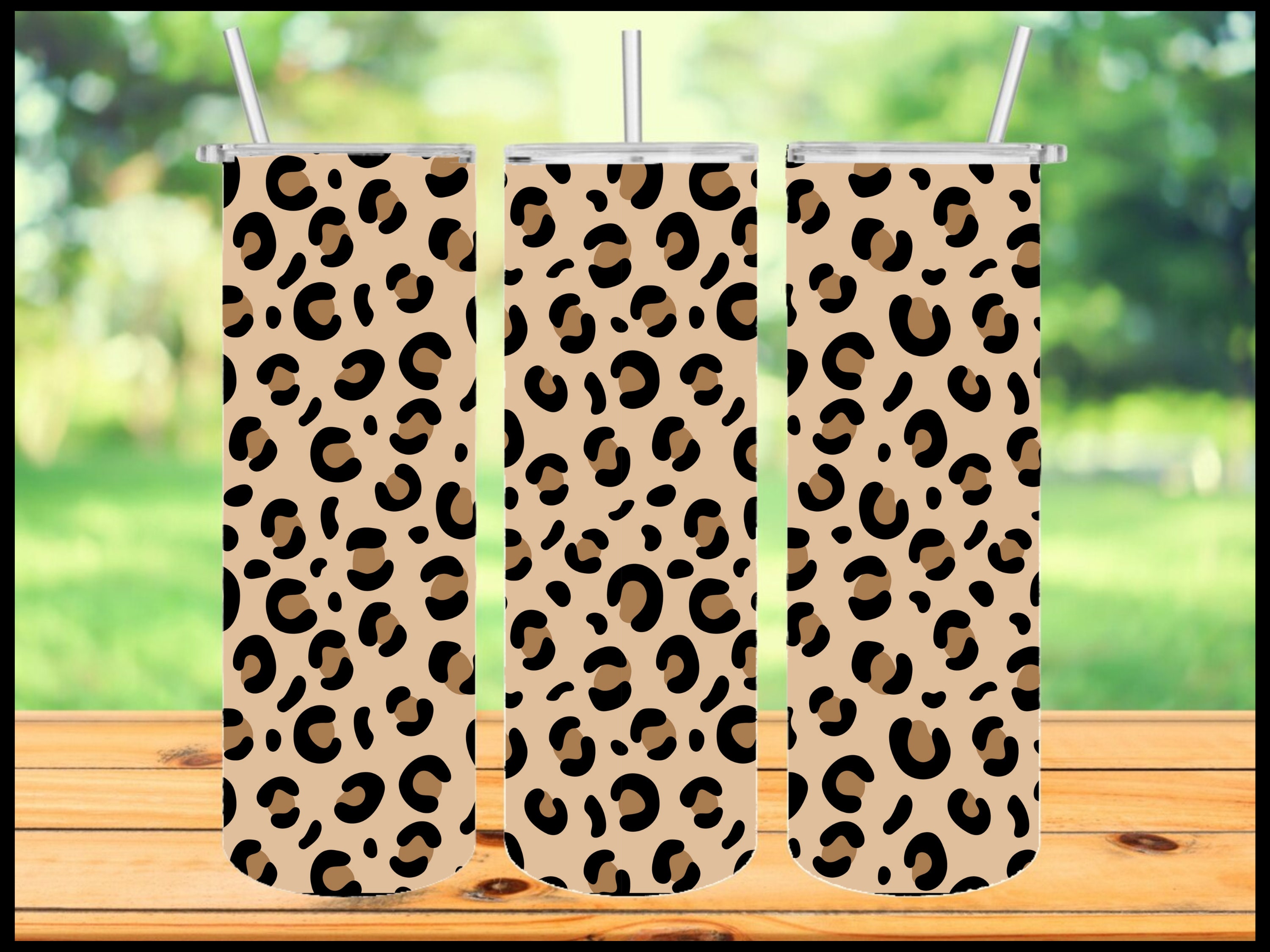 5 Cheetah Print Tumbler Designs PNG Images for Sublimation - Etsy