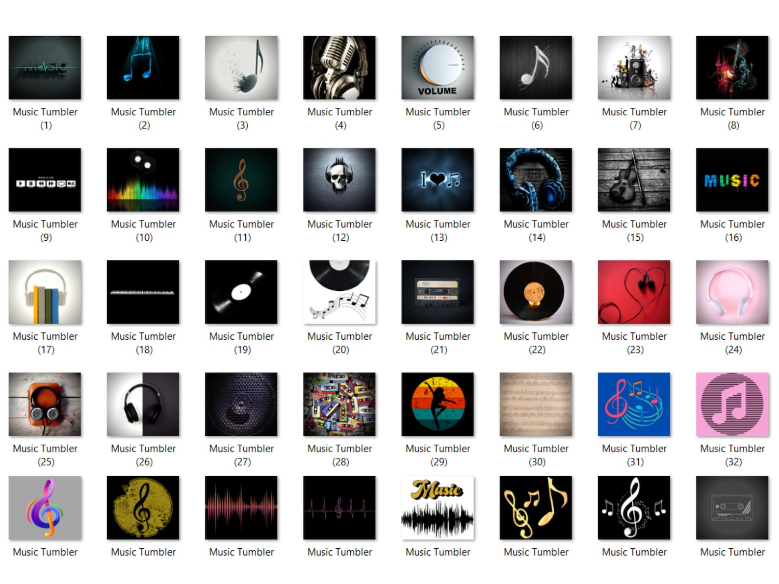 40 Music Inspired Simplistic Tumbler Wrap Designs - Pngs for ...