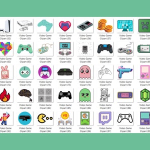 150 Video Game Clipart Bundle - With Free Bonuses - PNG Images With ...