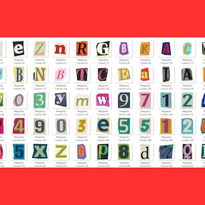 400 Magazine Cut-outs - Letters and Numbers - PNG Images With ...