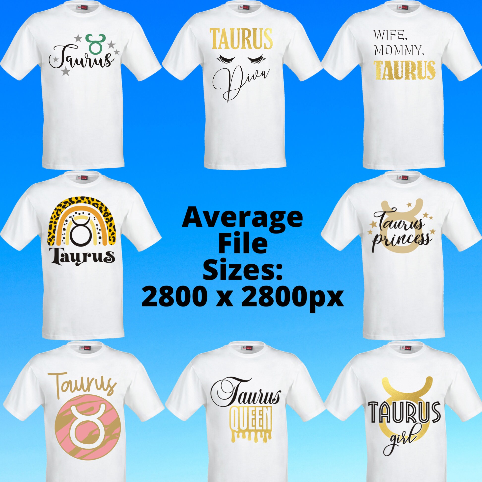 18 Taurus T-shirt Designs PNG Designs With Transparent - Etsy