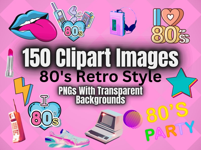 80's Style Retro Clipart PNG Images With Transparent Backgrounds 150 ...