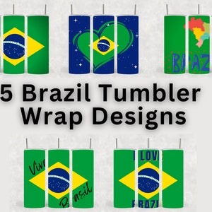5 Brazil Tumbler Designs - PNG Images for Sublimation Printing ...