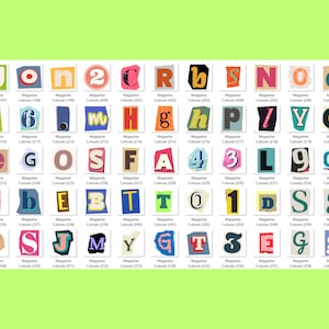 400 Magazine Cut-outs - Letters and Numbers - PNG Images With ...