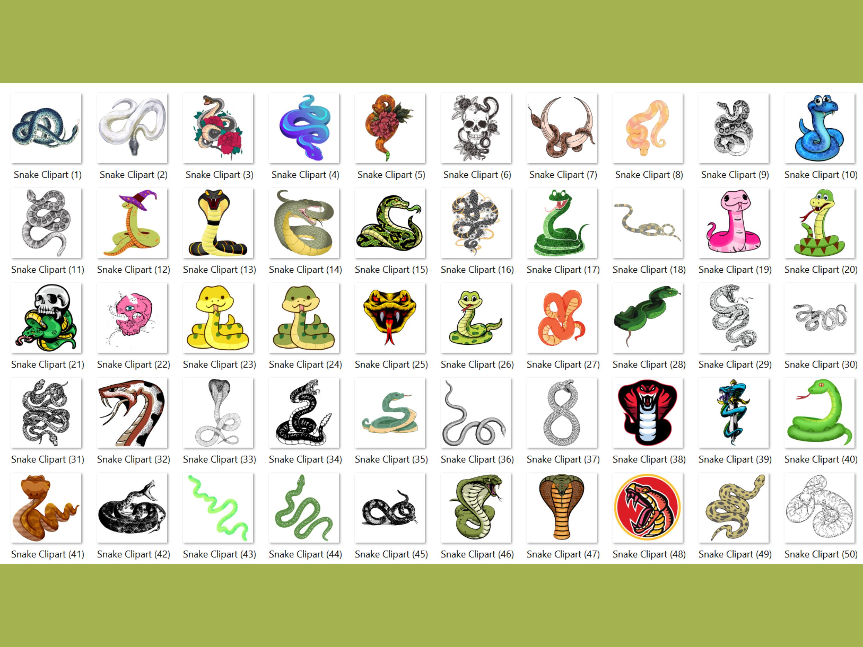 100 Snake Clipart PNG Images With Transparent Backgrounds Snakes ...