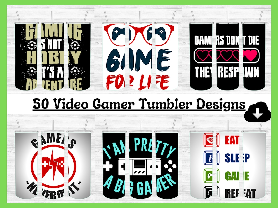 50 Video Game Tumbler Designs - Video Game Tumbler Pngs - Gamer PNG ...