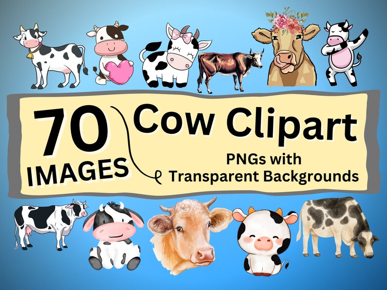 70 Cow Clipart Images Pngs With Transparent Backgrounds Cows Clipart ...