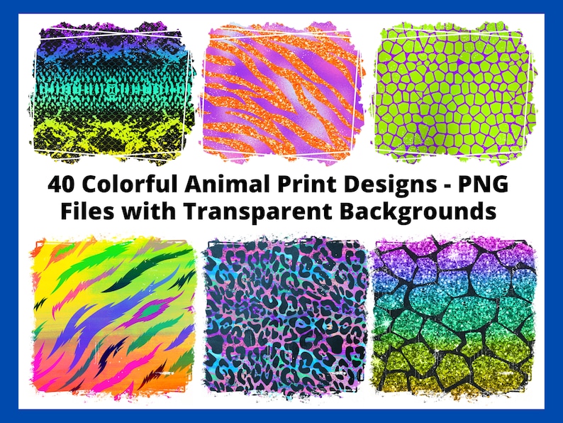 40 Colorful Animal Print Backgrounds - Pngs - Cute / Beautiful ...