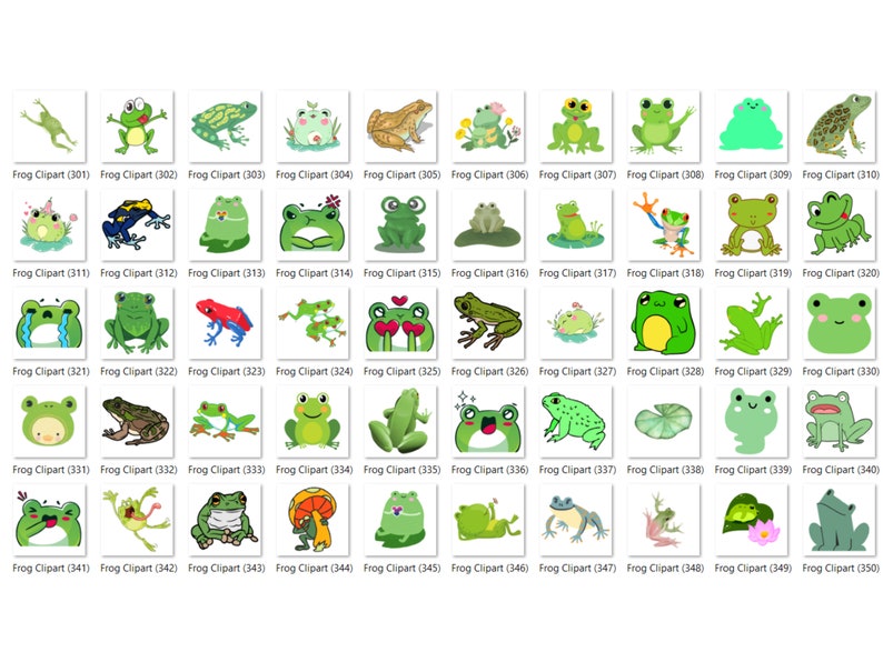 350 Frog Clipart Designs PNG Images With Transparent Backgrounds Cute ...