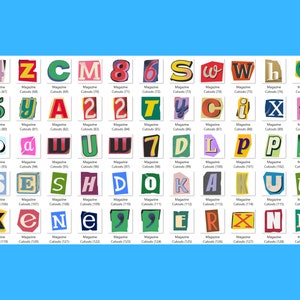 400 Magazine Cut-outs - Letters and Numbers - PNG Images With ...