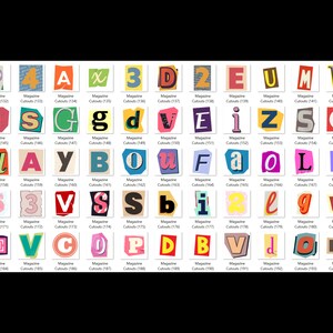 400 Magazine Cut-outs - Letters and Numbers - PNG Images With ...