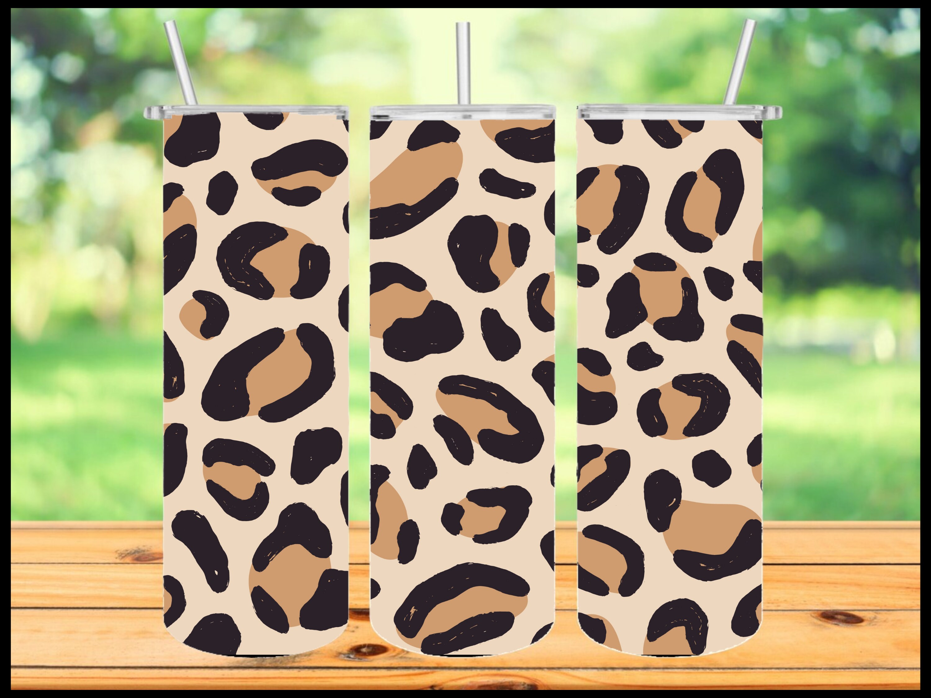 5 Cheetah Print Tumbler Designs PNG Images for Sublimation - Etsy