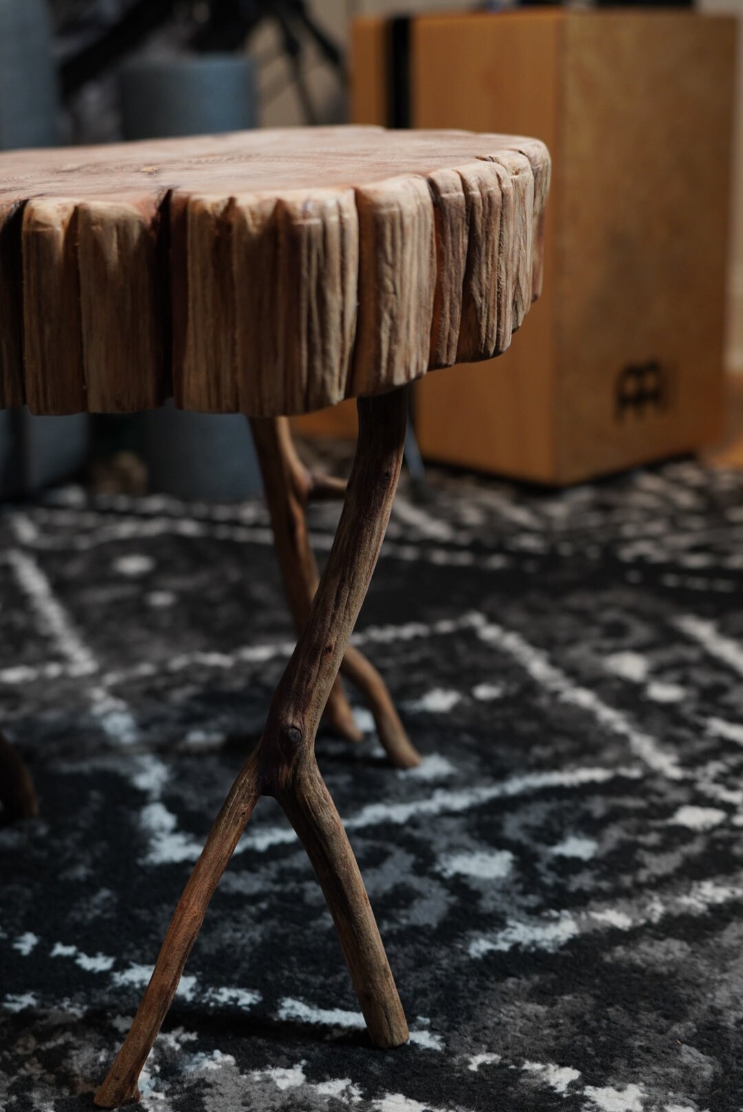 Handmade Natural Red Cedar Side Table With Stick Legs - Etsy