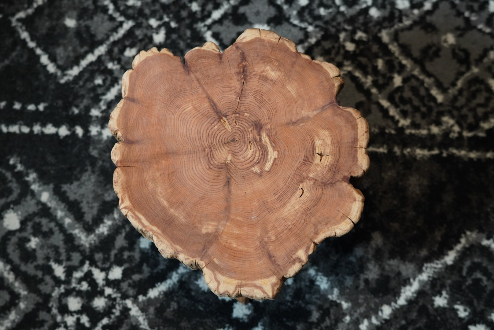Handmade Natural Red Cedar Side Table With Stick Legs - Etsy