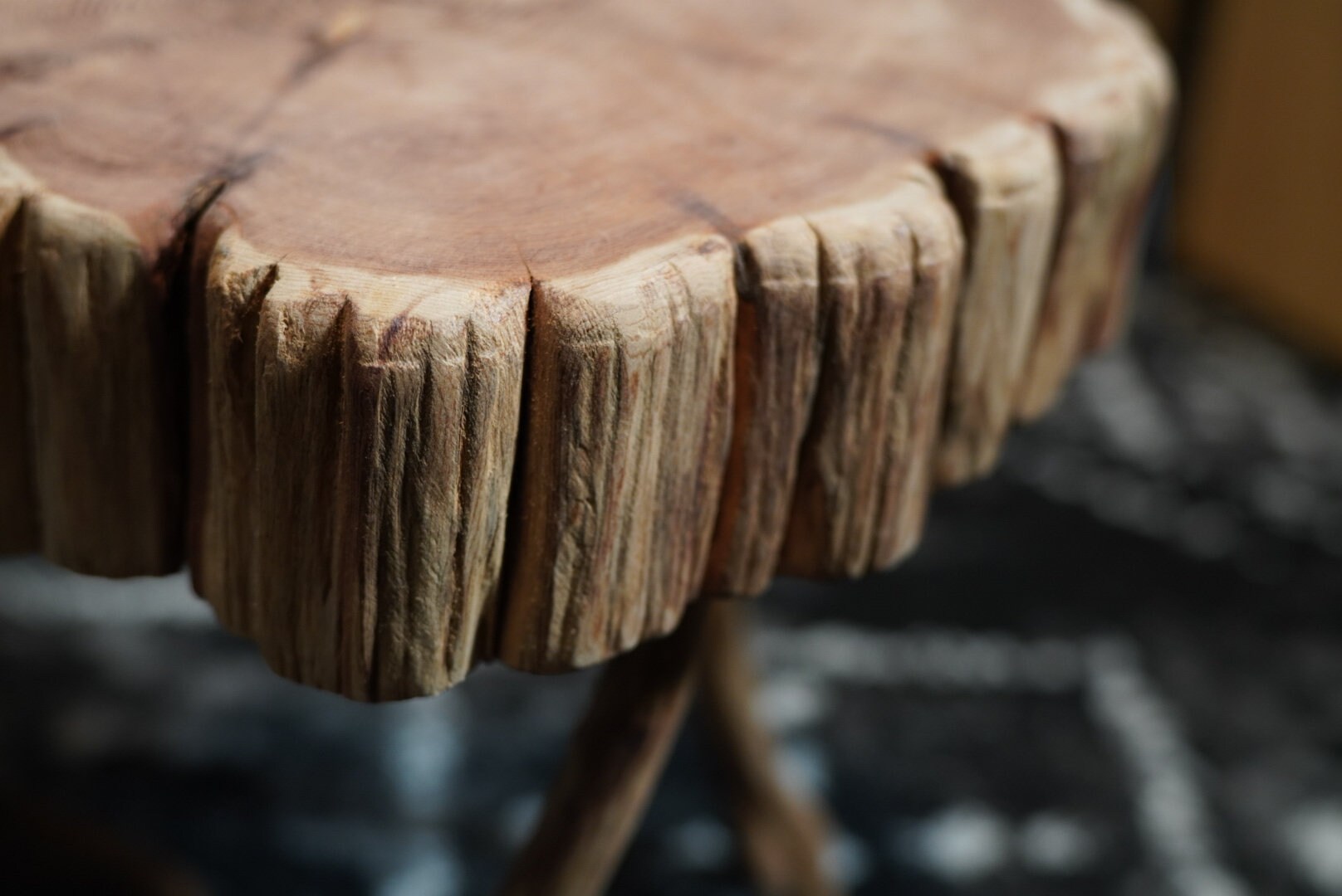 Handmade Natural Red Cedar Side Table With Stick Legs - Etsy