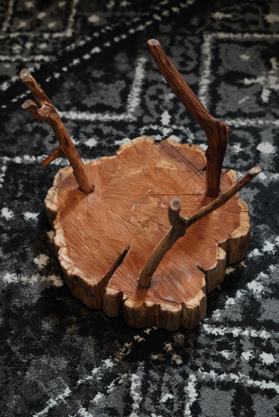 Handmade Natural Red Cedar Side Table With Stick Legs - Etsy