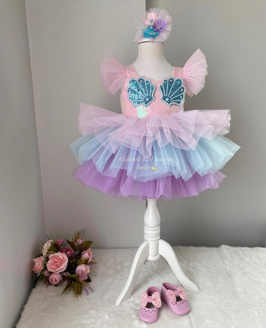 Mermaid Costume.mermaid Dress ,baby Girl Dress Special Occasion, First ...