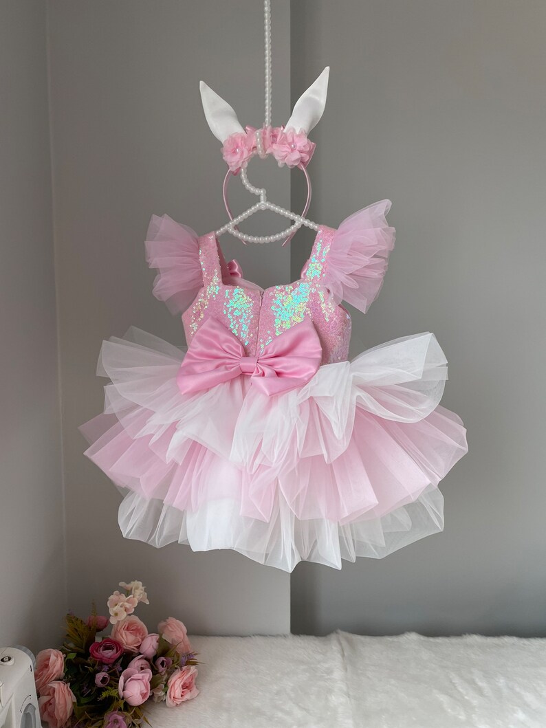 Bunny Themed Baby Dress/baby Dress/baby Girl Bunny Dress/bunny - Etsy