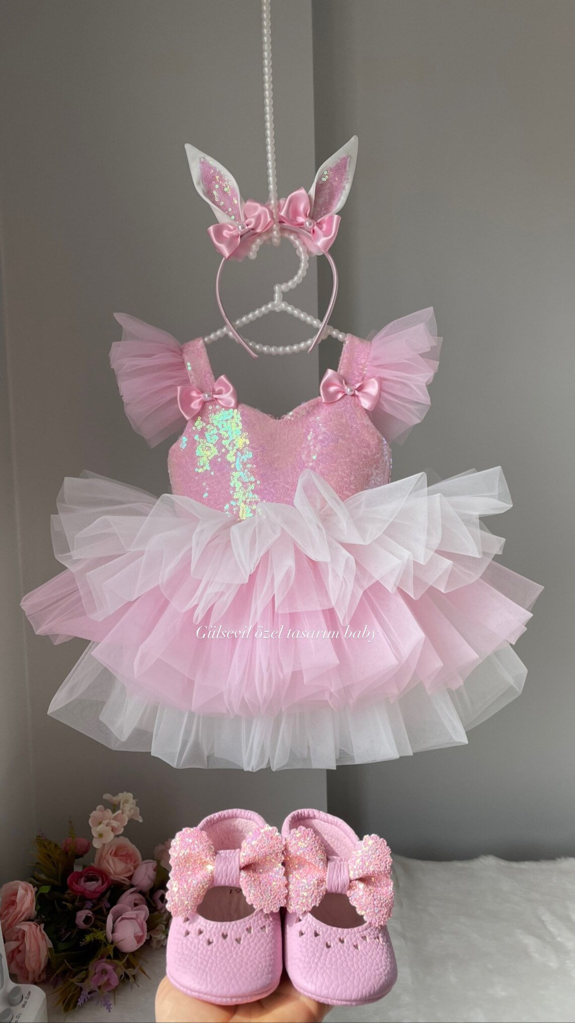 Bunny Themed Baby Dress/baby Dress/baby Girl Bunny Dress/bunny - Etsy