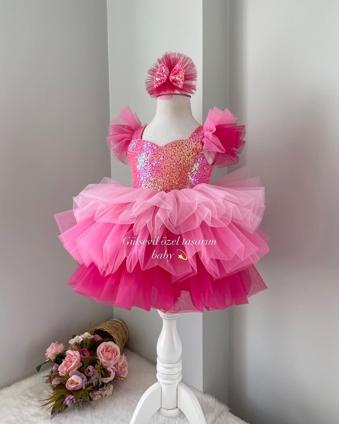 Hot Pink Dress Hot Pink Baby Dressbaby Tutu Dress Baby Girl - Etsy