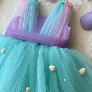 Mermaid Baby Girl Dress: Handmade Tulle Costume, Seashell Details - Etsy
