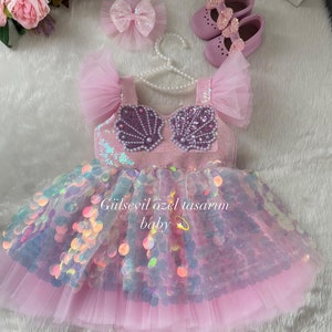 Handmade Sequin Mermaid Baby Dress: First Birthday Party Costume - Etsy