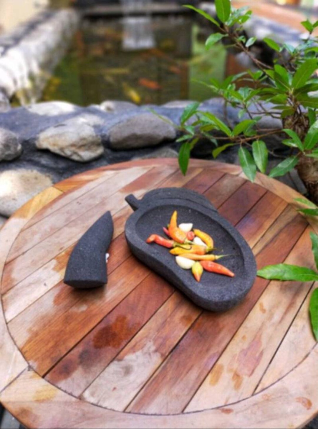 Handicraft Stone Mortar and Pestle From Volcanic Merapi Stone ...