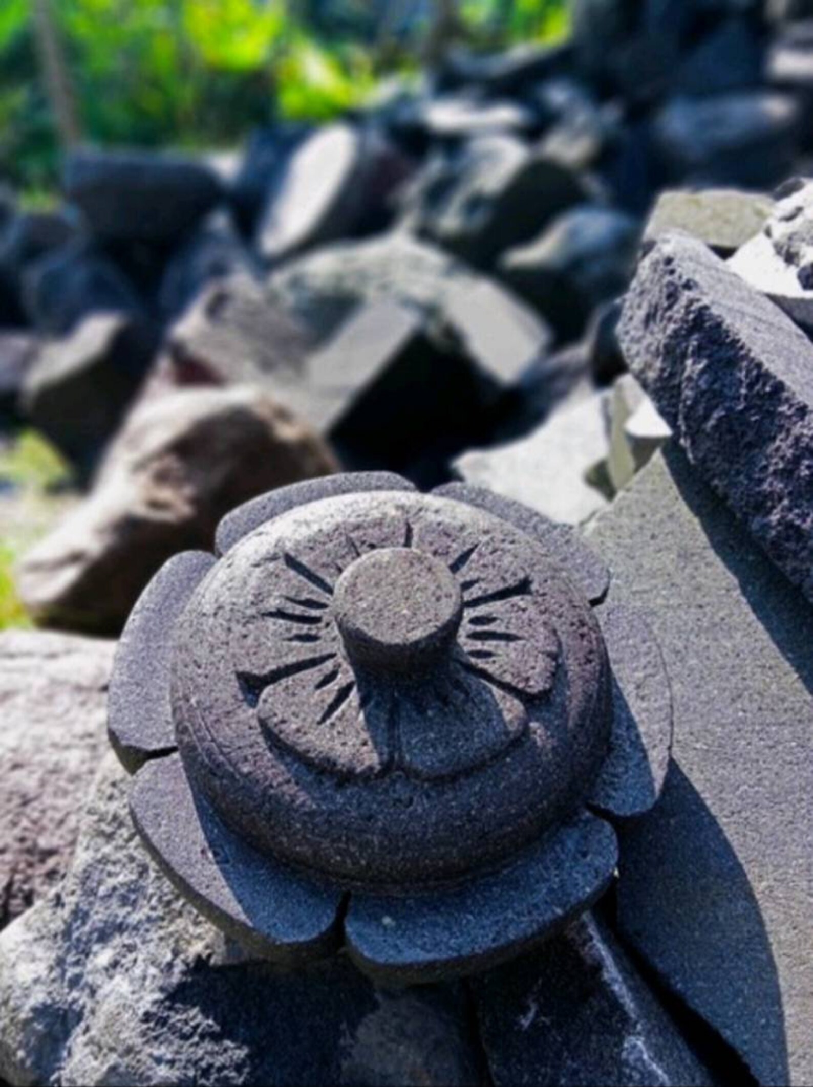 Handicrafts Real Stone Mortar and Mortar Cover With Floral - Etsy