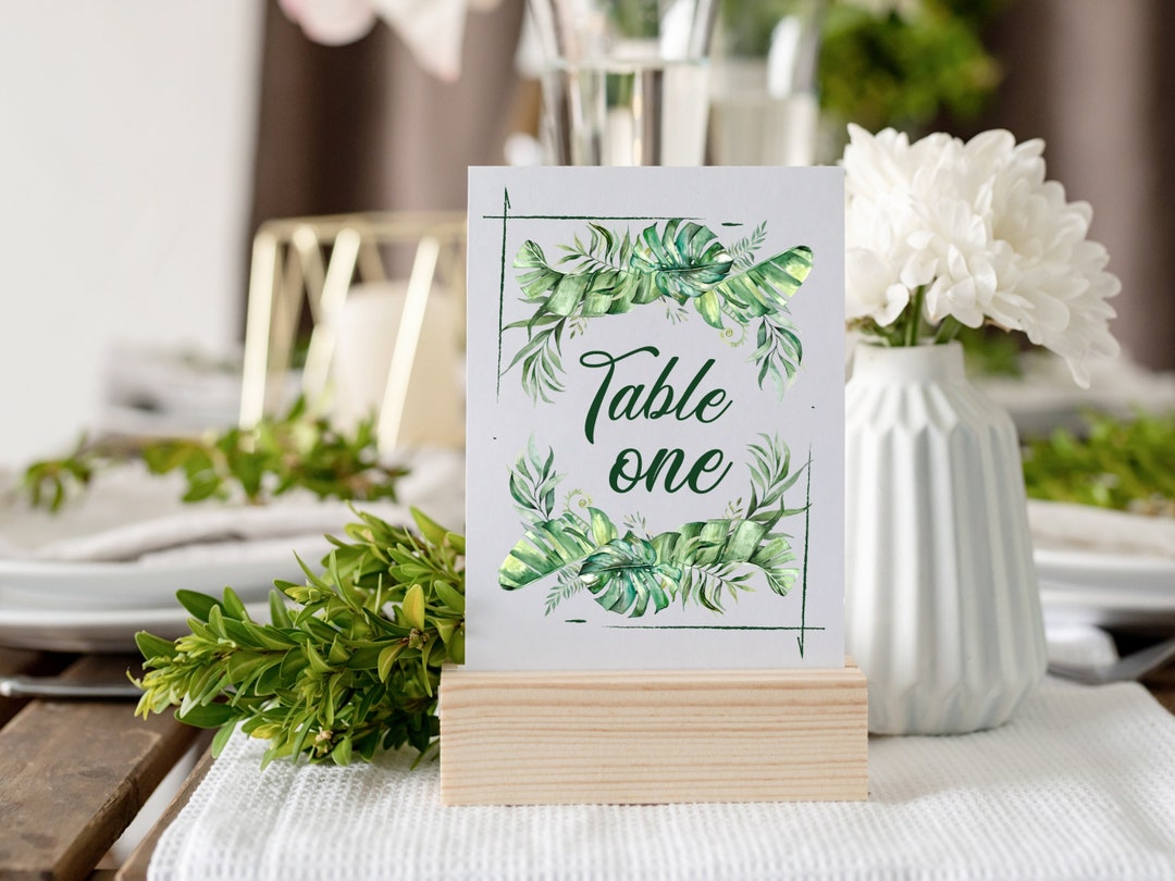 Tropical Table Numbers Printable Table Numbers 1 to 20 - Etsy