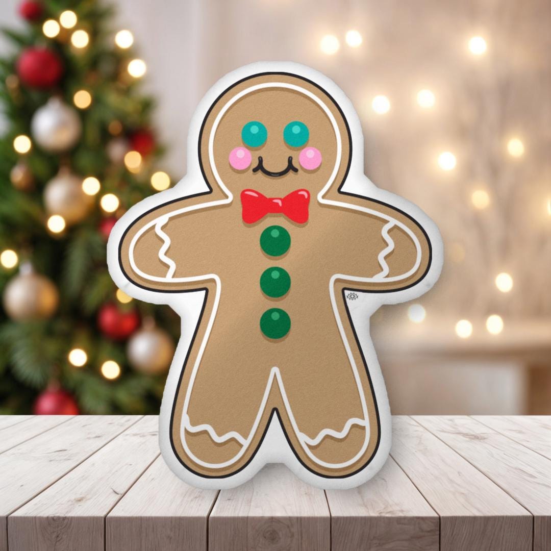 Gingerbread Man-shaped Pillow, Cushion, Gift, Gingerbread, Christmas ...
