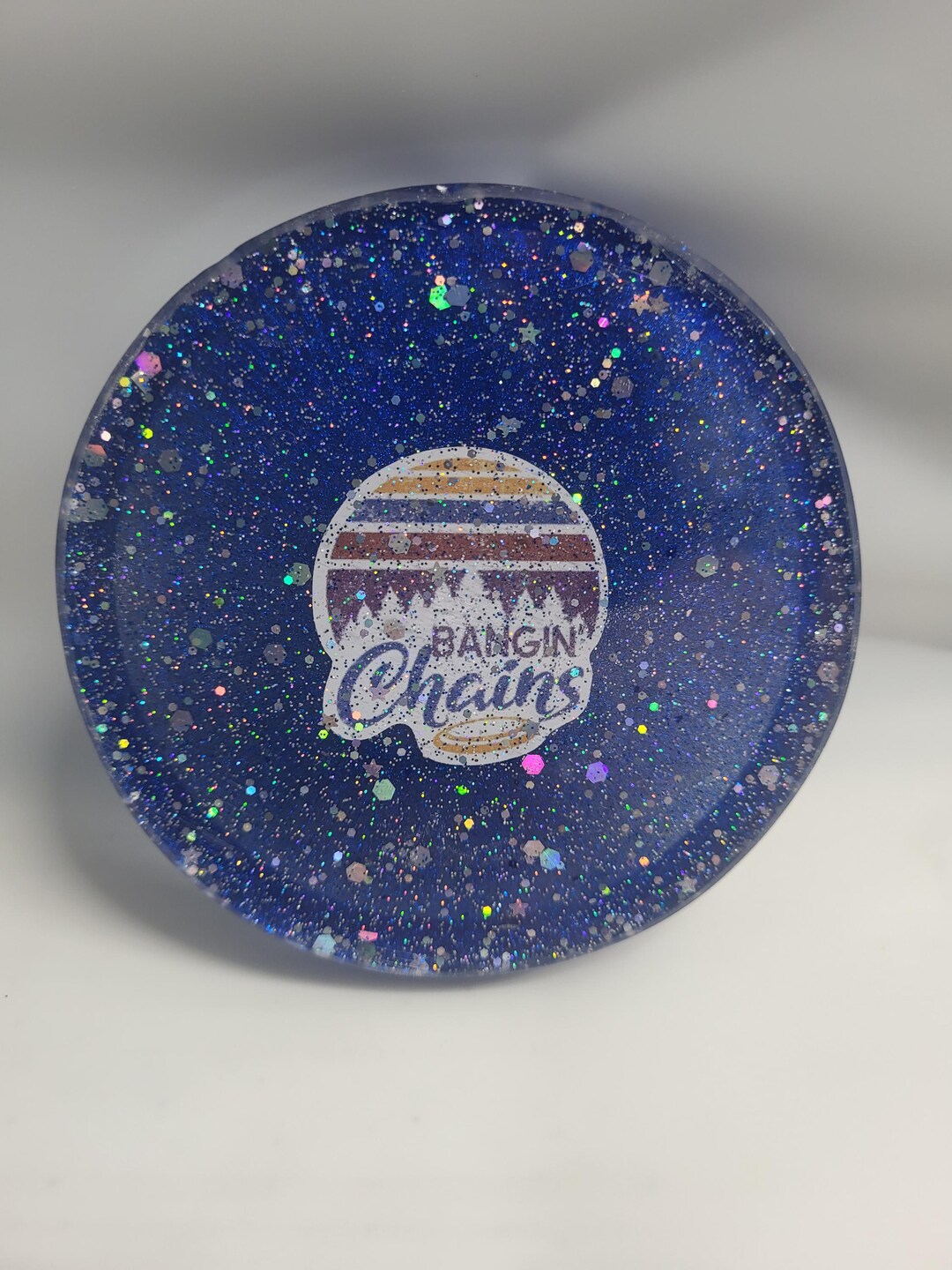 Disc Golf Mini Marker Dark Blue Custom Banging Chains With Lip Edge - Etsy