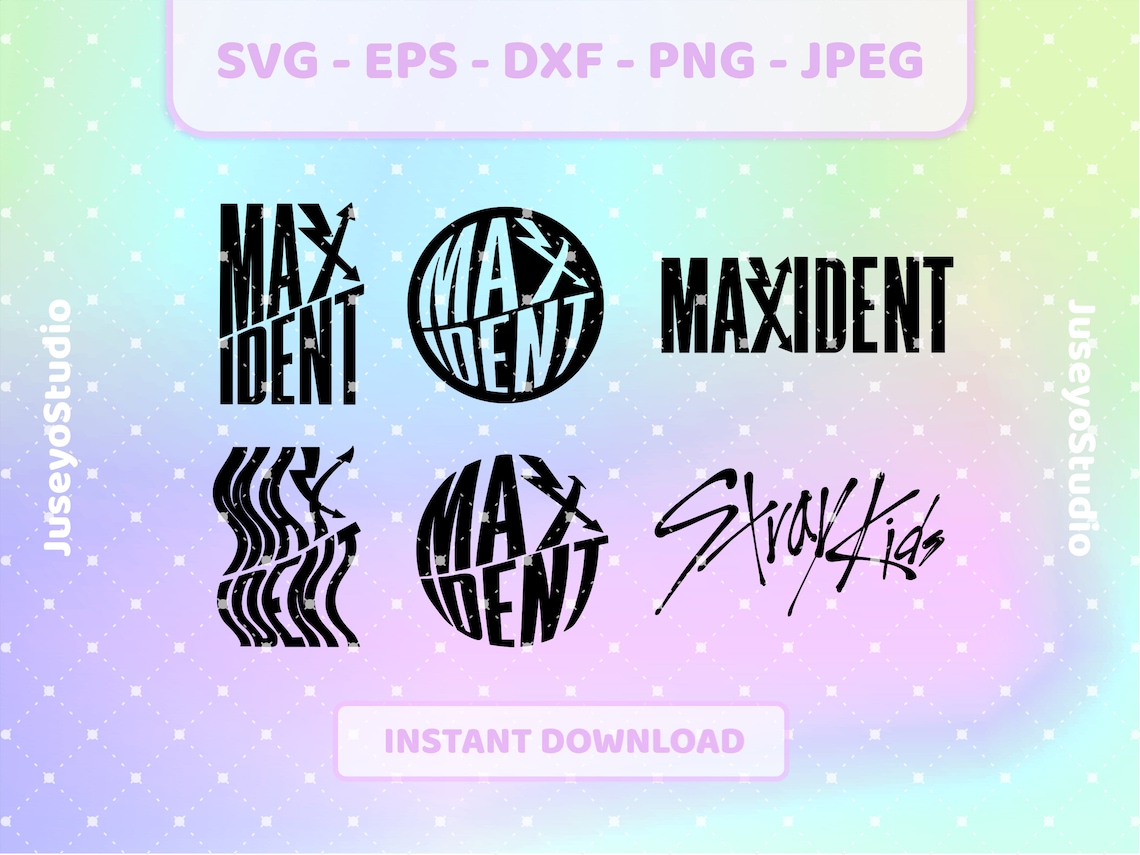 Stray Kids SKZ MAXIDENT Logo Set Kpop Svg Png Jpg Eps Dxf - Etsy