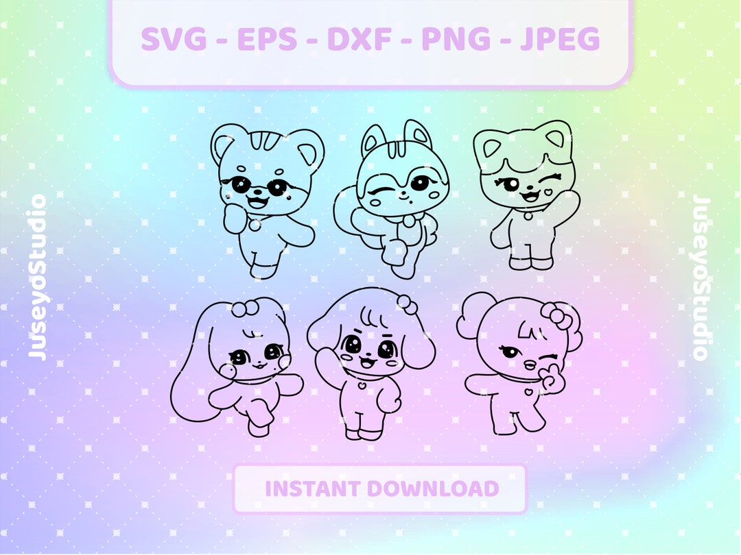 MINIVE Ganganji, Dal-e, Naori, Cherry, Cheez, Erang-e,kpop Svg | Png ...