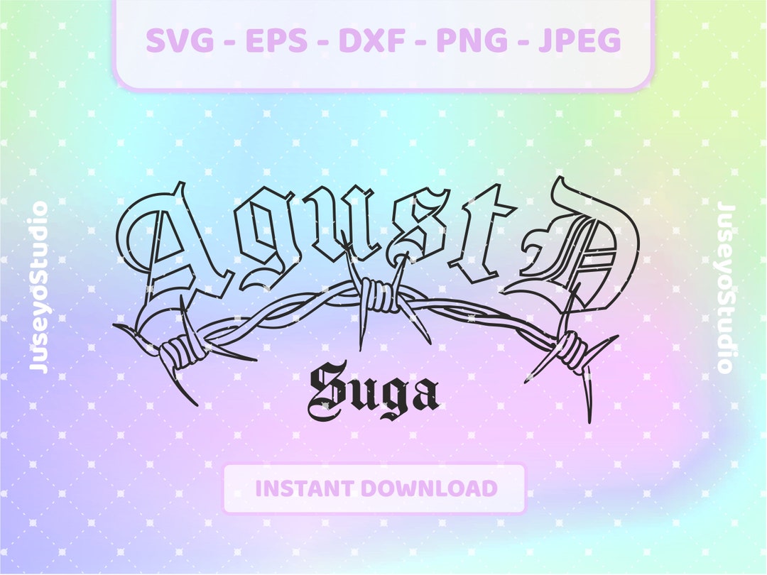 Agust D - Suga Min Yoongi K-pop Svg | Png, Jpg, Eps, Dxf | D-DAY World ...