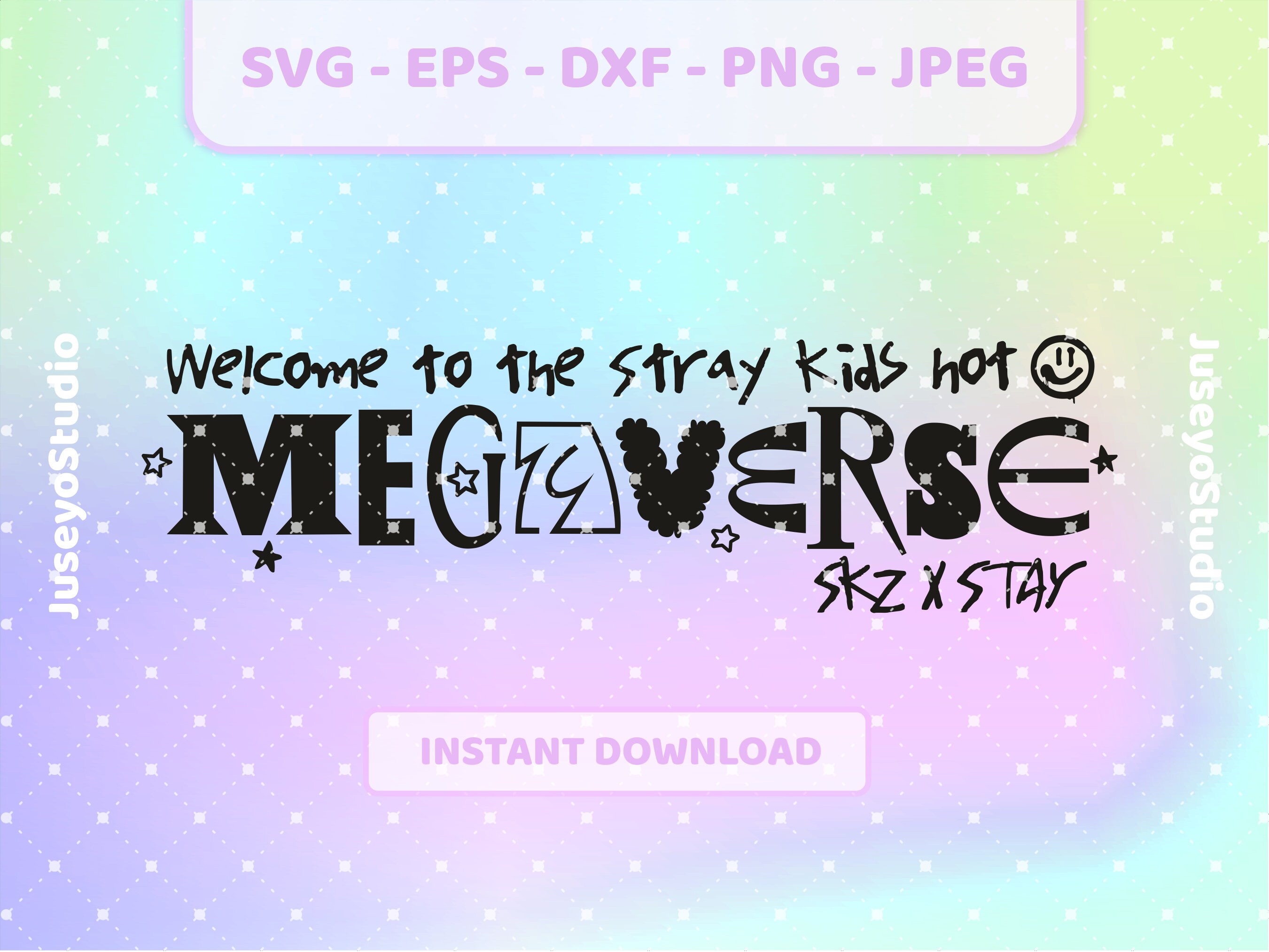 Stray Kids Skz MEGAVERSE kpop svg / png, jpg, eps, dxf / Stray Kids ...