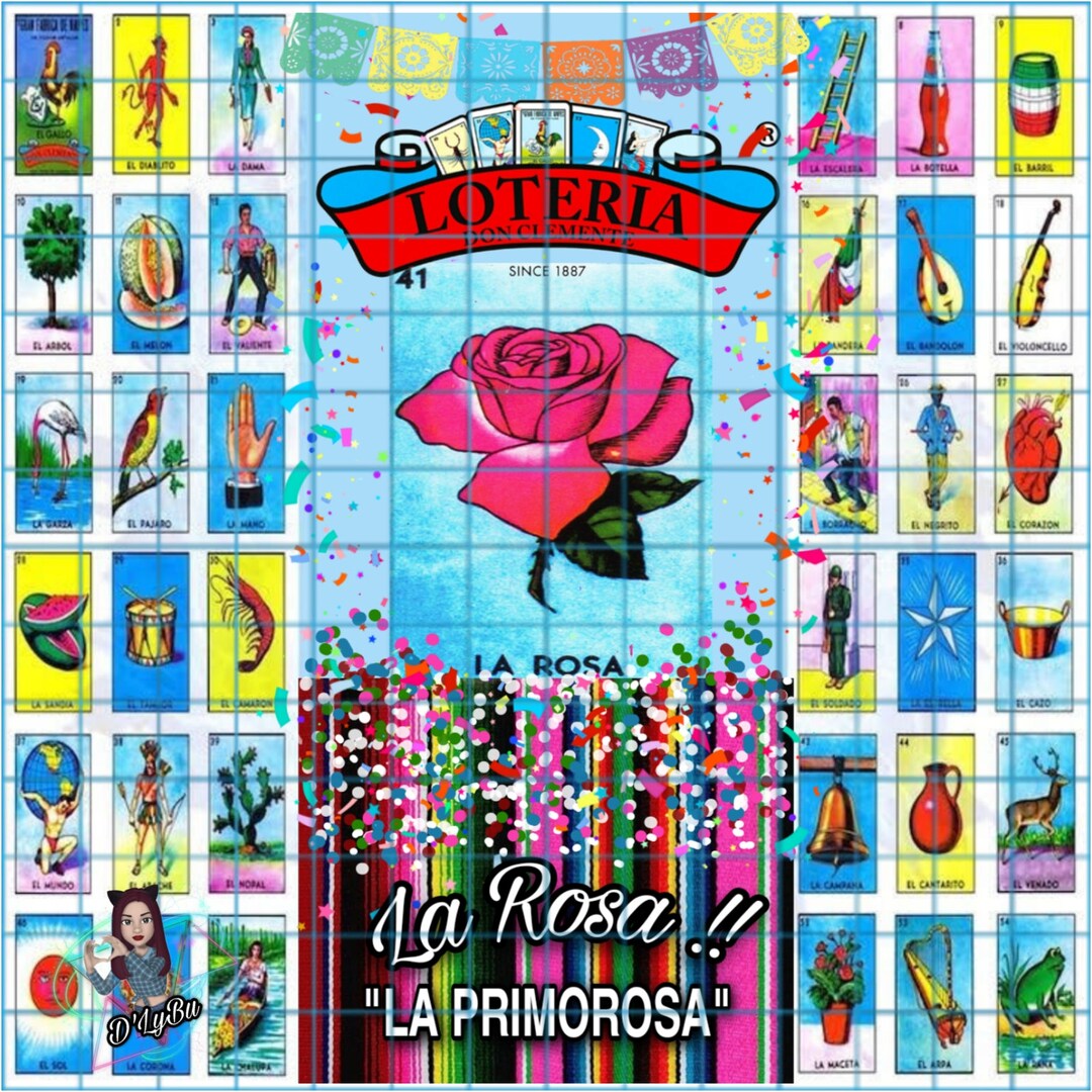 Loteria La Rosa , Tumbler Cup Desing JPG. - Etsy