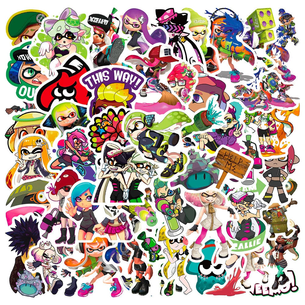 Splatoon Gamer Stickers Waterproof DIY Decale gift - Etsy