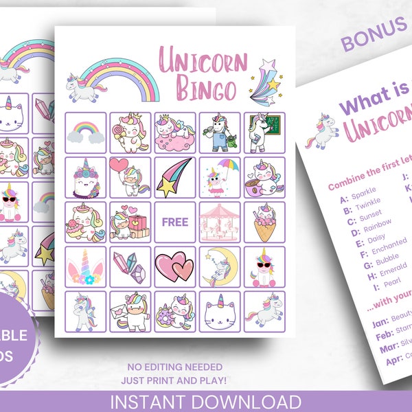 Unicorn Game - Etsy