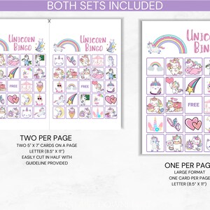25 Unicorn Bingo Cards, Birthday Party Games, Printable Bingo, Girl ...