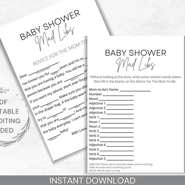 Baby Mad Libs - Etsy
