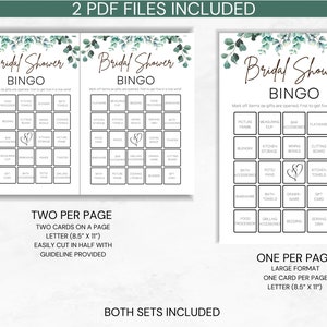 30 Eucalyptus Bridal Shower Gift Bingo, Bridal Shower Game, Printable ...