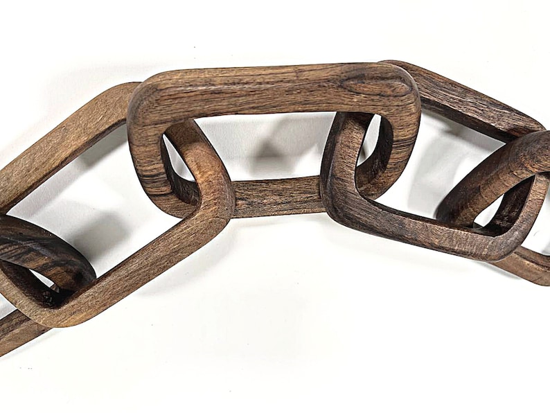 Handmade Carved Wooden Chain Link, Coffee Table Decor, Centerpiece ...