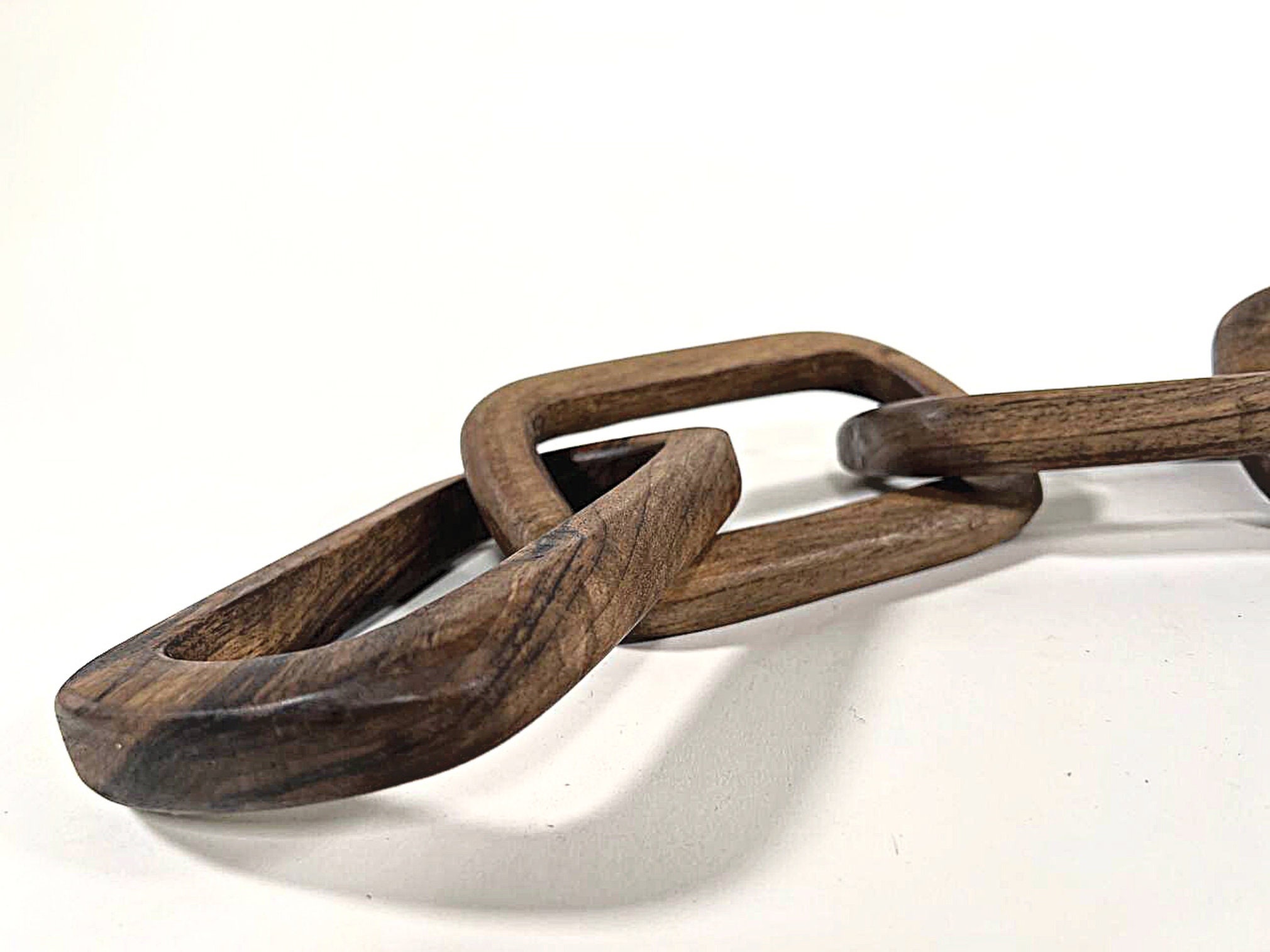 Handmade Carved Wooden Chain Link, Coffee Table Decor, Centerpiece ...