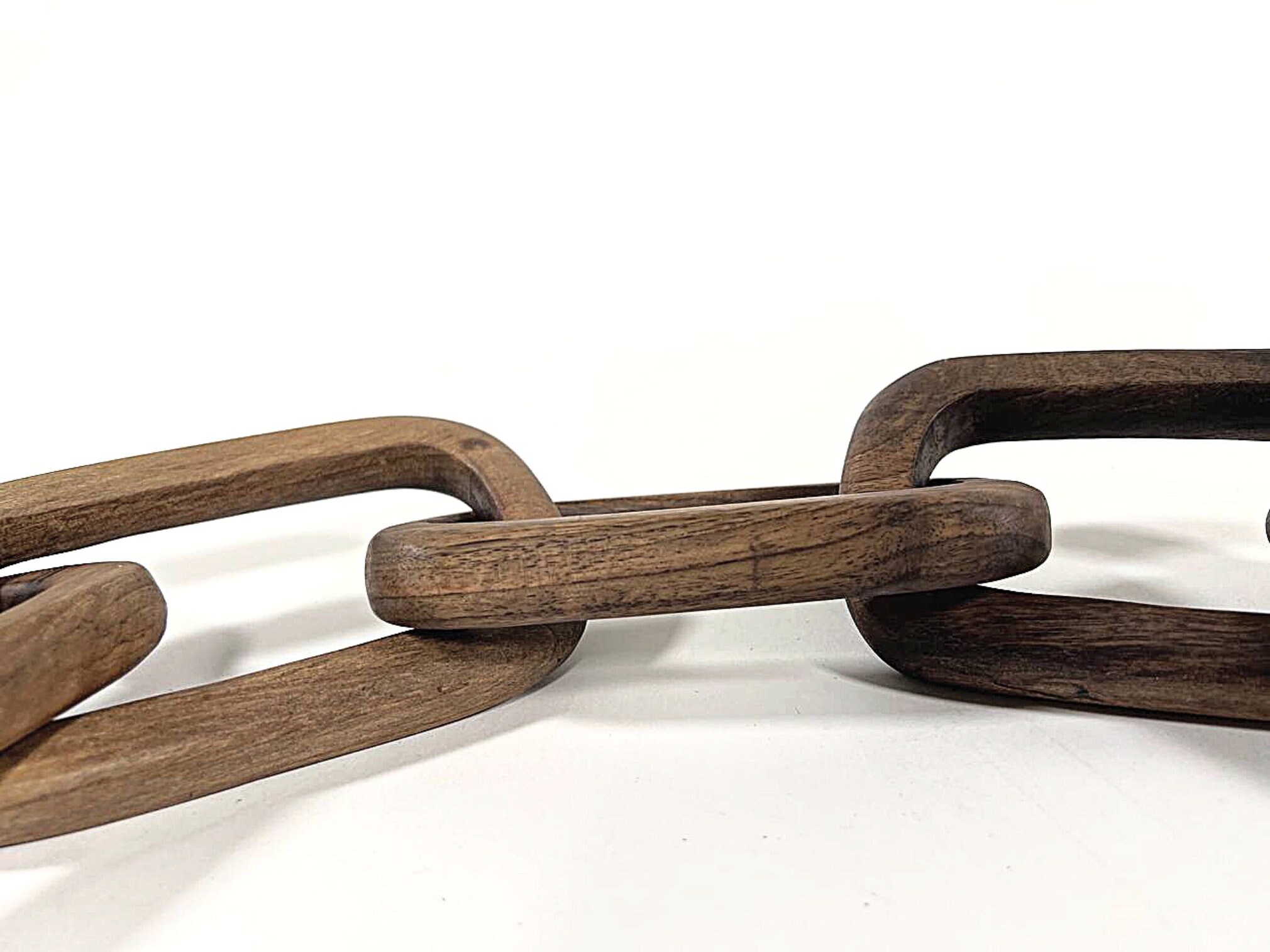 Handmade Carved Wooden Chain Link Coffee Table Decor - Etsy