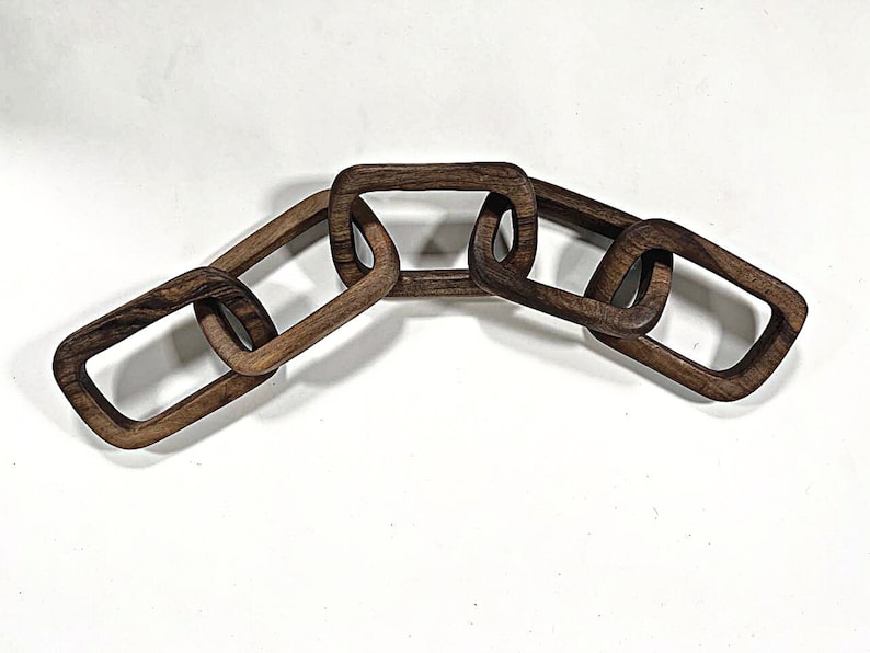 Handmade Carved Wooden Chain Link, Coffee Table Decor, Centerpiece ...